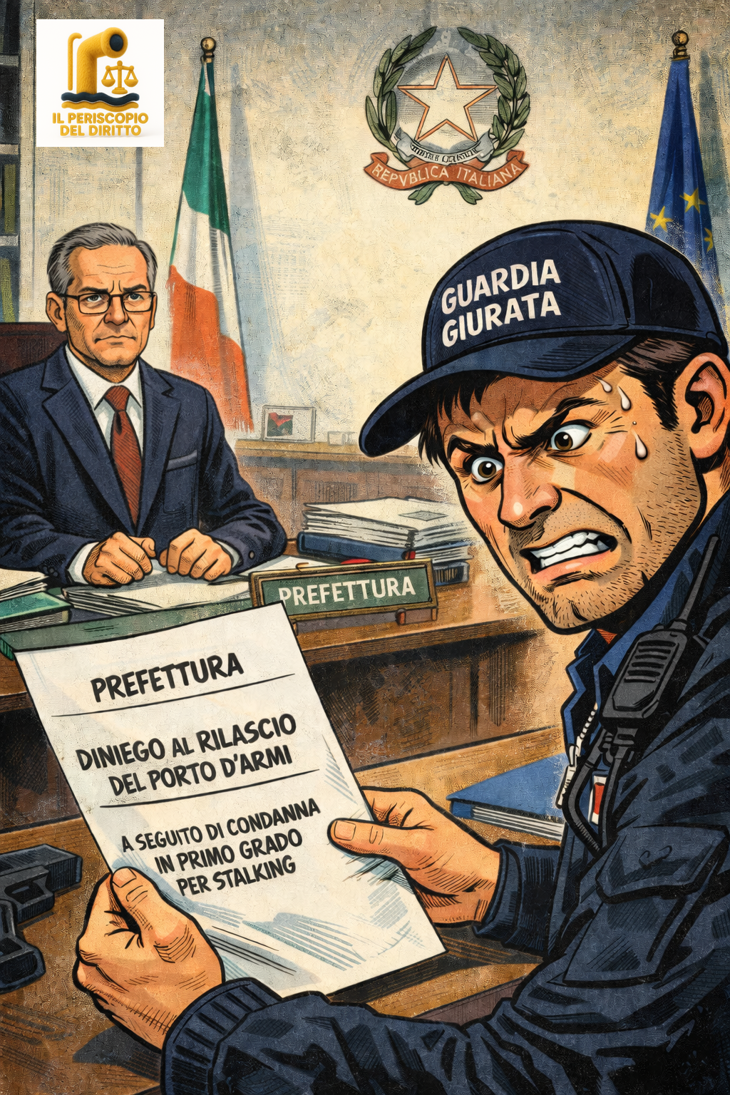 REVOCA PORTO ARMI ALLA GUARDIA GIURATA CONDANNATA PER STALKING. TAR ...